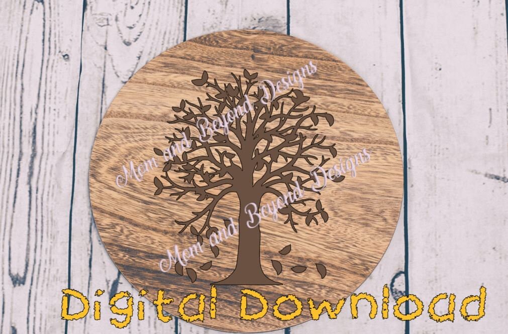 Falling Leaves Tree SVG PNG JPEG Jpg / falllife Fall Tree Cut | Etsy