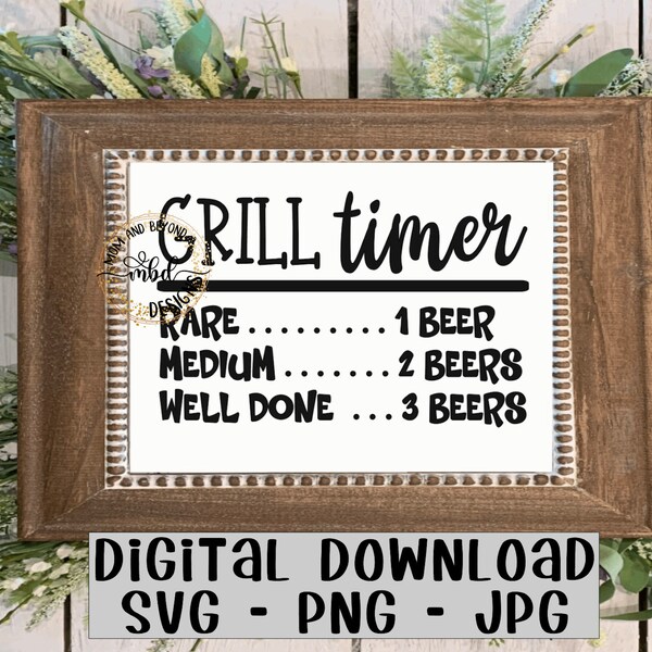 Grill Timer Svg - Etsy
