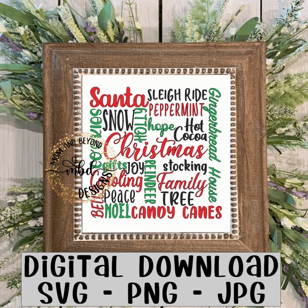 Christmas Subway Art - Etsy