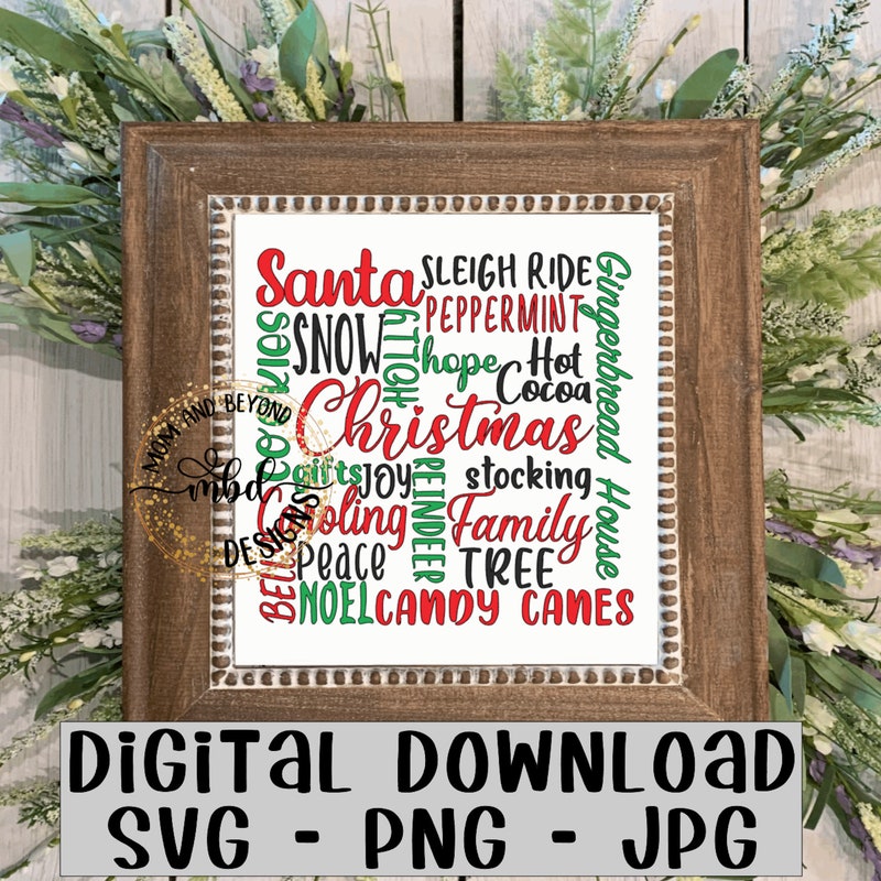 Christmas Subway Art - Etsy