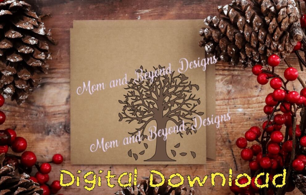 Falling Leaves Tree SVG PNG JPEG Jpg / falllife Fall Tree Cut | Etsy