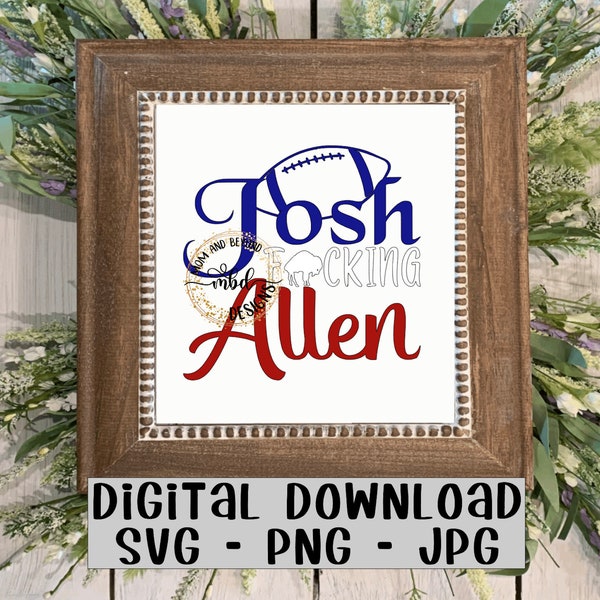 Josh Allen Svg - Etsy