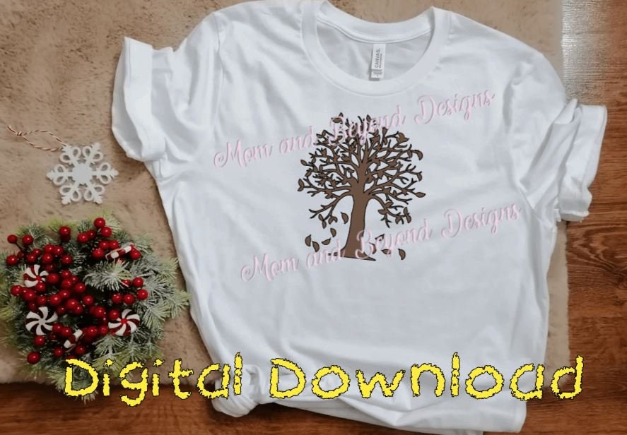 Falling Leaves Tree SVG PNG JPEG Jpg / falllife Fall Tree Cut | Etsy