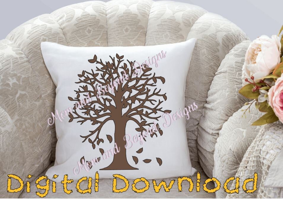 Falling Leaves Tree SVG PNG JPEG Jpg / falllife Fall Tree Cut | Etsy