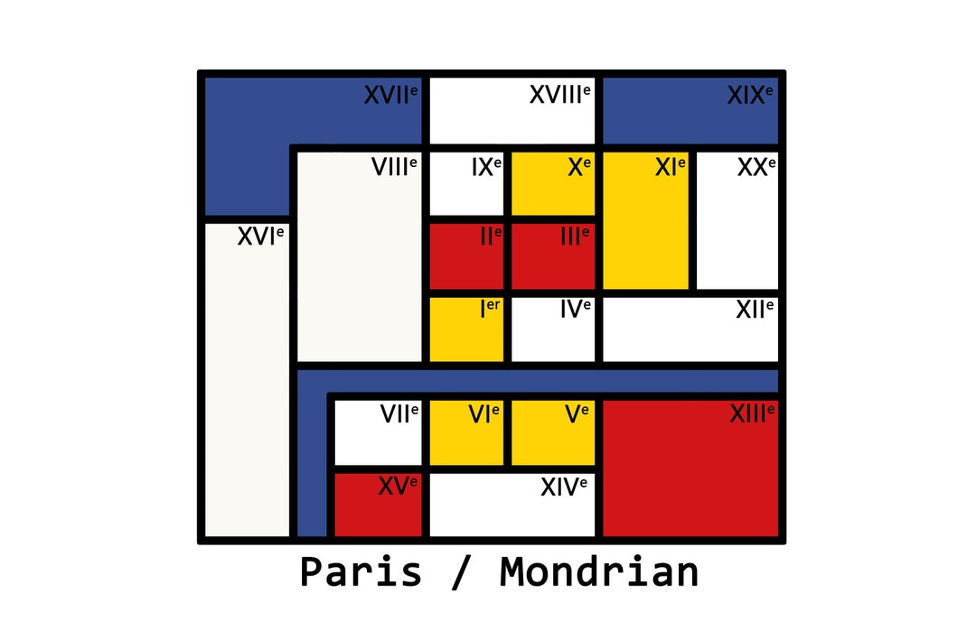 Paris by Mondrian - Etsy