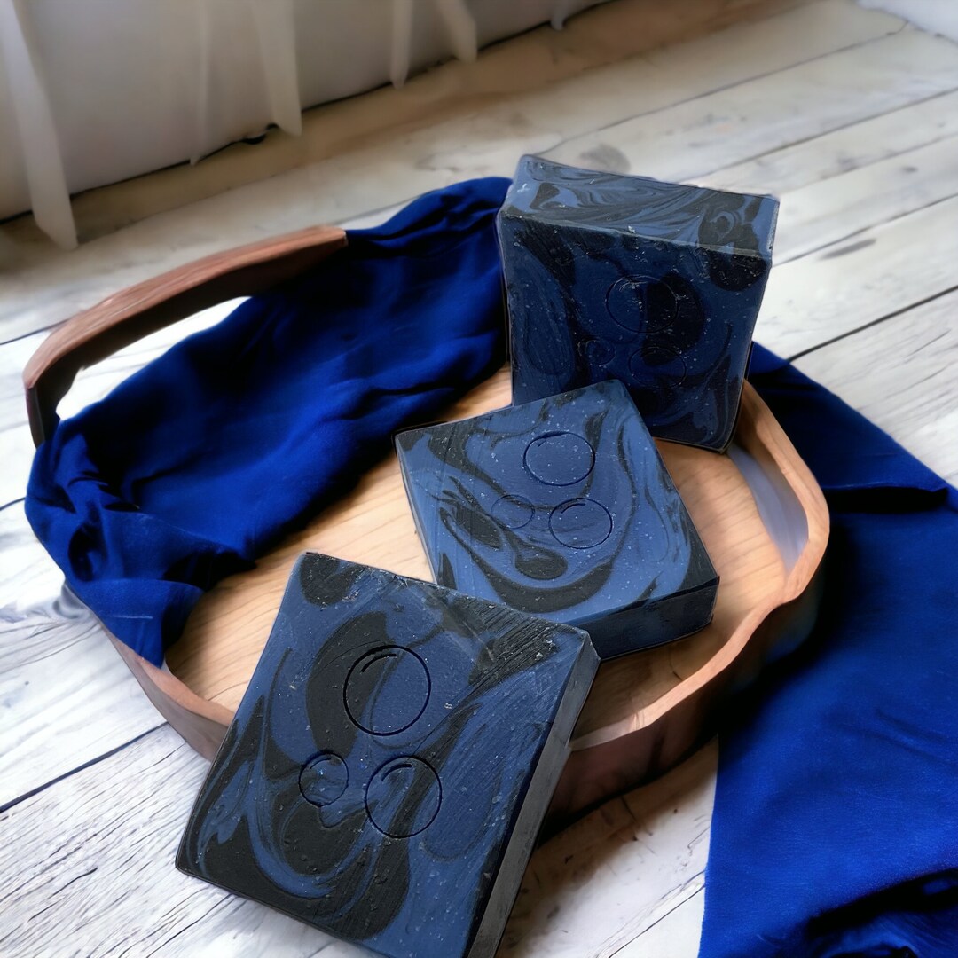 Blue Obsidian Scented Soap-nature Inspired Bar Soap, Nighttime Floral ...