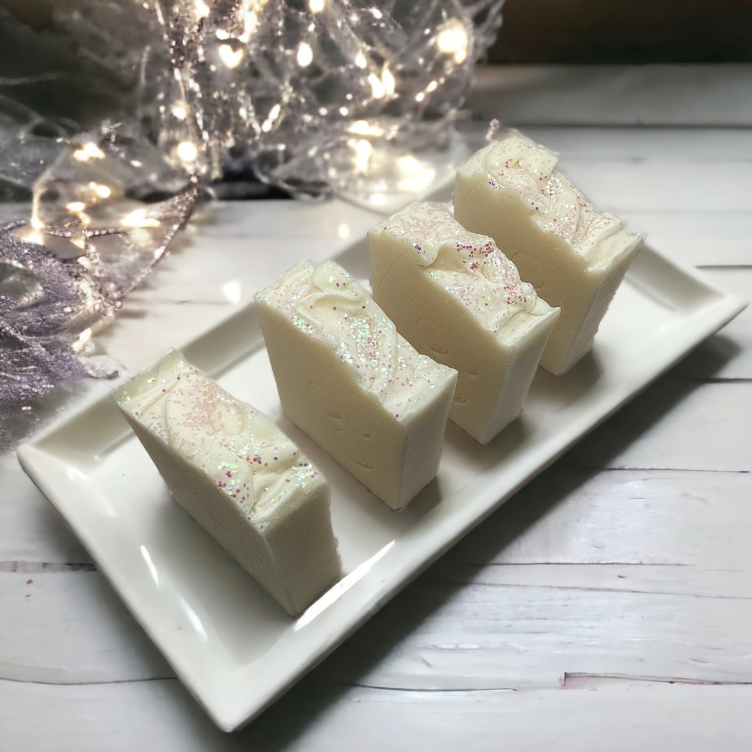 Wintry Snowflake Soap-handmade Pure White Soap Winter - Etsy