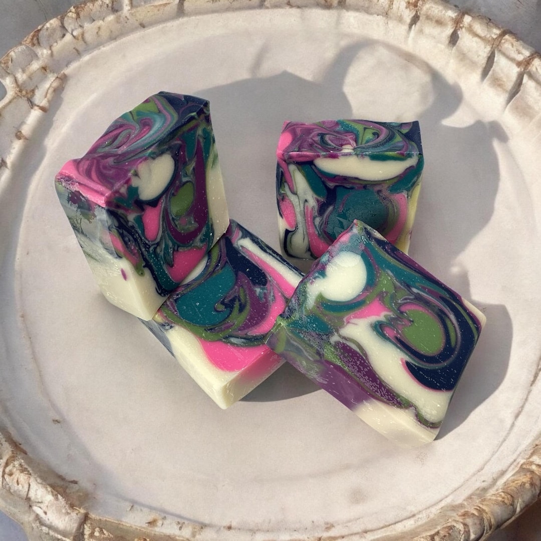Unruly Patchouli-70's Inspired Soap, Hippy Vibe Tie Dye Colored Soap ...