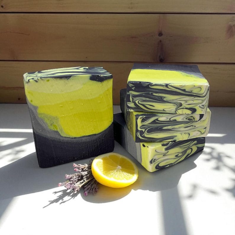 Squeeze the Day Soap-lemon Lavender Scented Bar Soaps, Citrus + Herbal ...