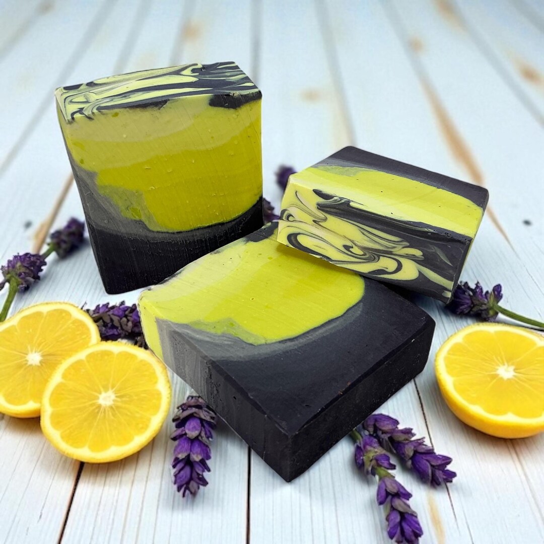 Squeeze the Day Soap-lemon Lavender Scented Bar Soaps, Citrus + Herbal ...