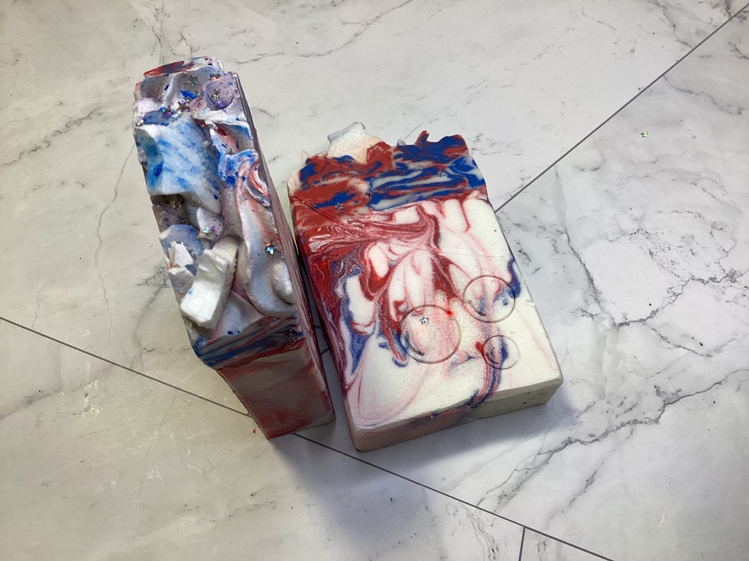 Red, White & Soapy-god Bless the USA Inspired Soap, Patriotic Designed ...