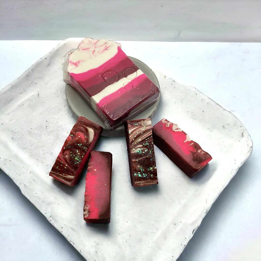 Raspberry Vanilla Ripple Soap Samples-black Raspberry Vanilla Scented ...