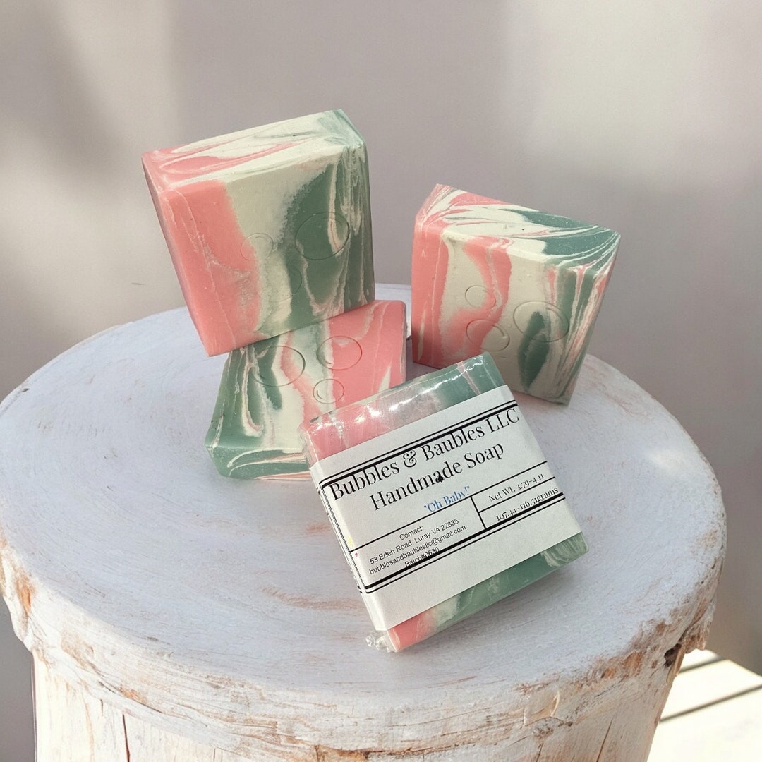 Oh Baby Soap-baby Powder Scented Soap, Fresh Clean Scent, Gender Reveal ...