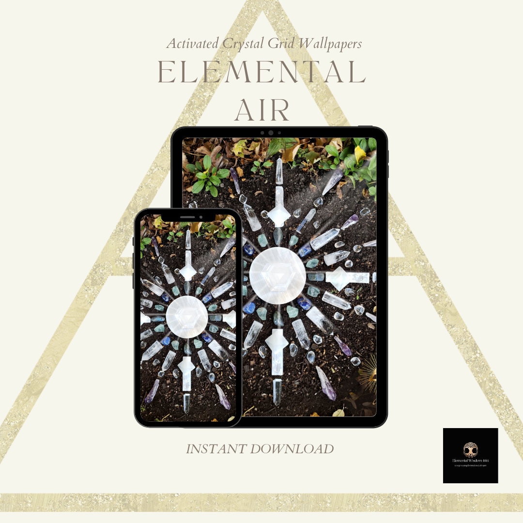 ELEMENTAL AIR Activated Crystal Grid- Digital Download - Laptop ...
