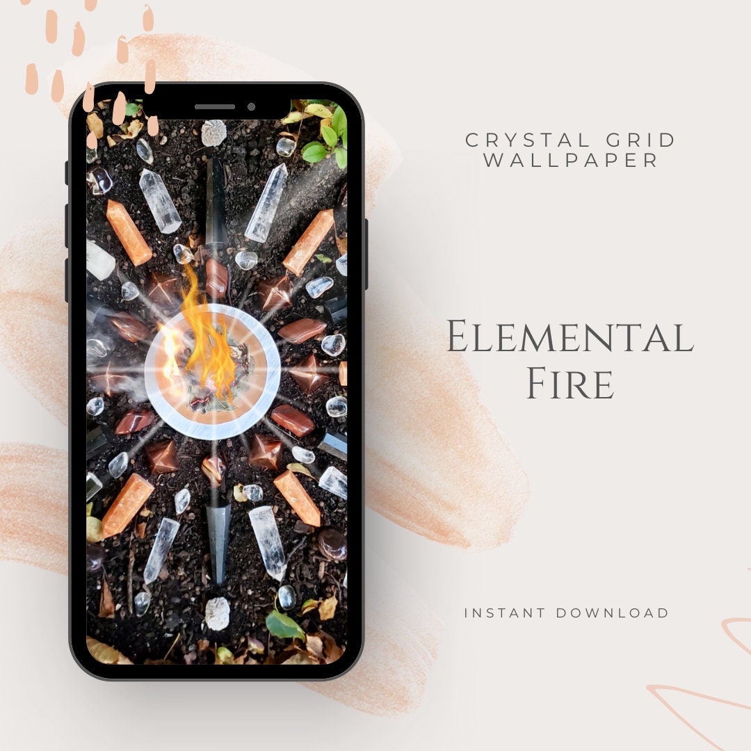 Elemental Fire Activated Crystal Grid - Instant Download - Phone Tablet ...