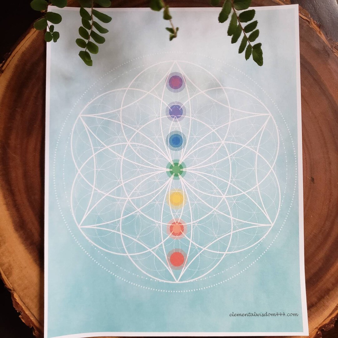 SACRED GEOMETRY GRID Energy Grid Digital Flower of Life Chart ...