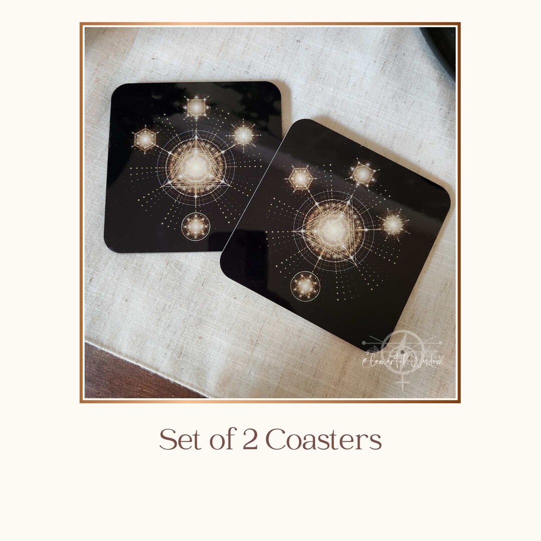 Quantum Power Symbol Coasters - Set of 2 - Creates Structured Water ...