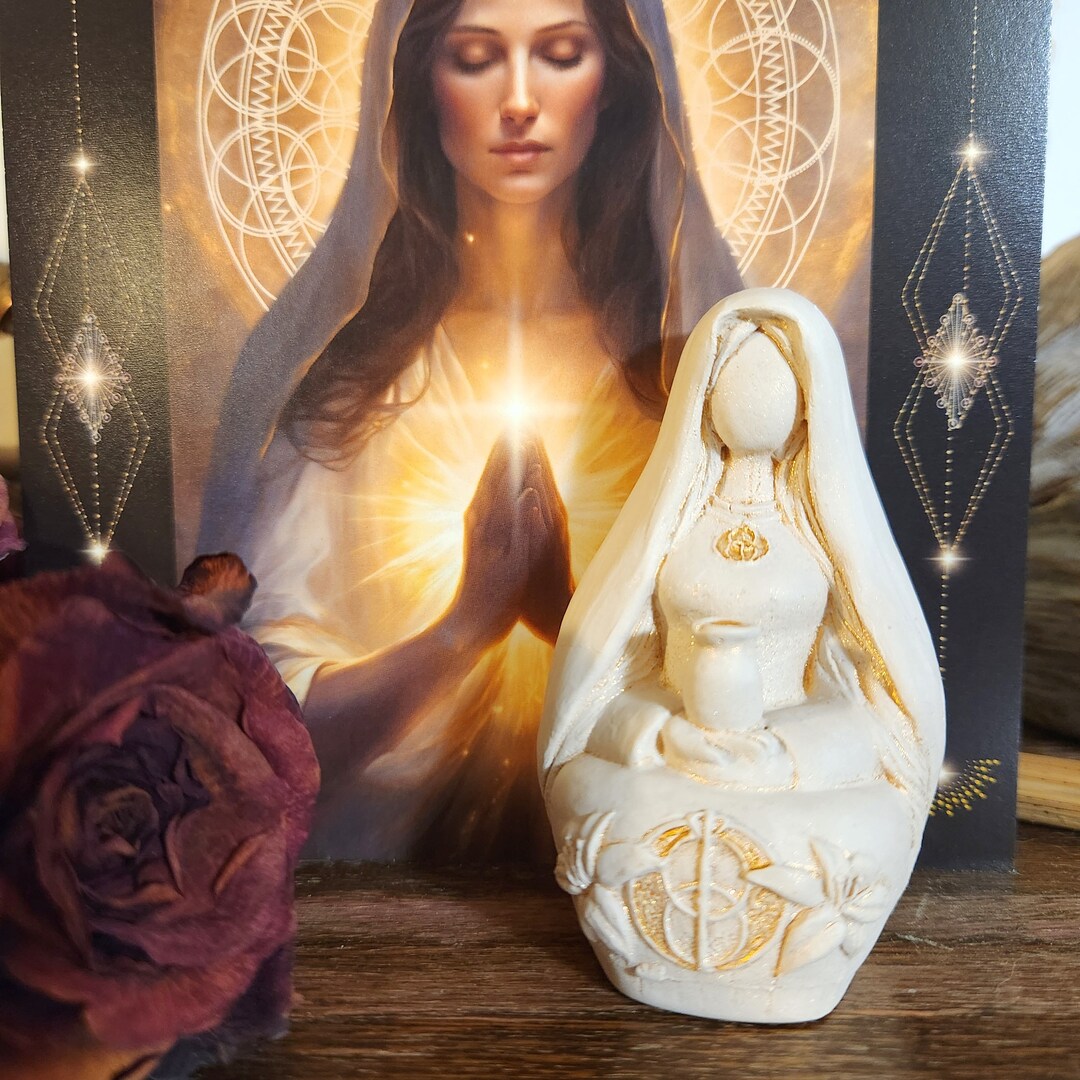 Mary Magdalene Sandstone Statue- Mother Goddess Statue - High Priestess ...