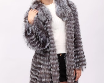 Silver Fox Coat | Etsy