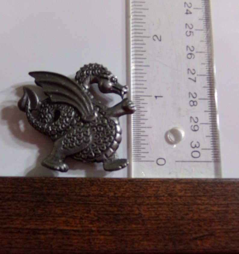 Pewter Dragon Refrigerator Magnet - Etsy