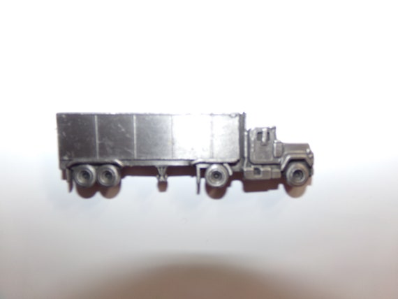 Pewter Conventional Tractor Trailer Refrigerator Magnet | Etsy