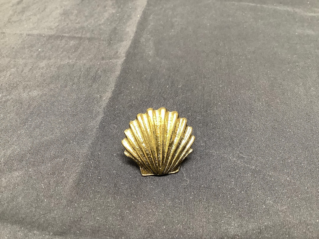 Gold Tone Seashell Pin - Etsy