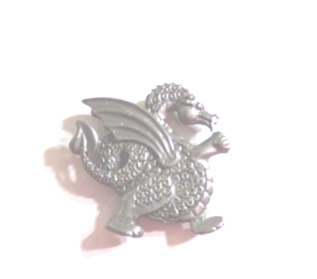 Pewter Dragon Refrigerator Magnet - Etsy