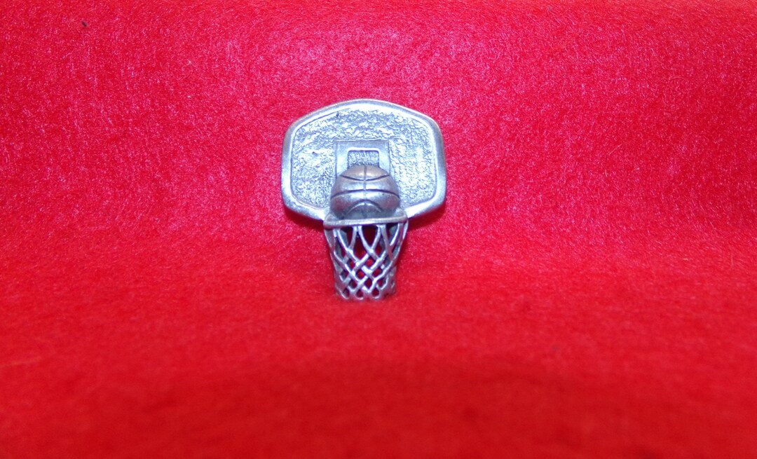 Basketball and Hoop Pewter Refrigerator Magnet - Etsy