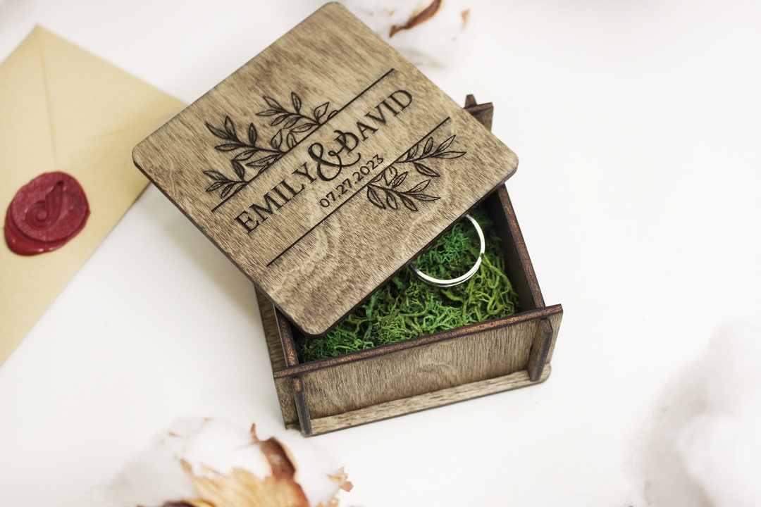 Personalized Wedding Ring Box, Custom Engagement Ring Box, Proposal ...