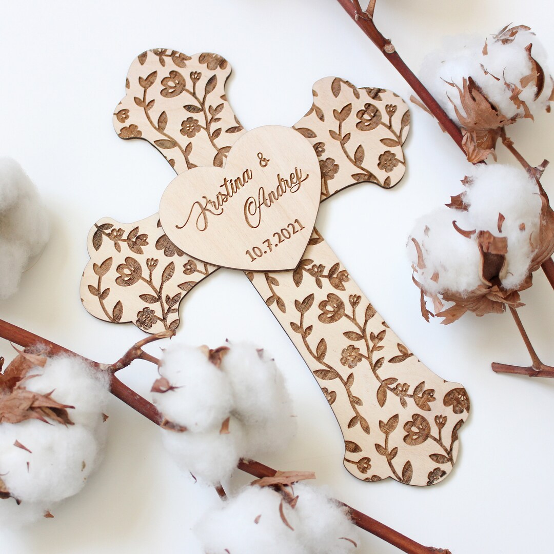 Wooden Wedding Cross Personalized | Personalized Wooden Cross | Wedding ...