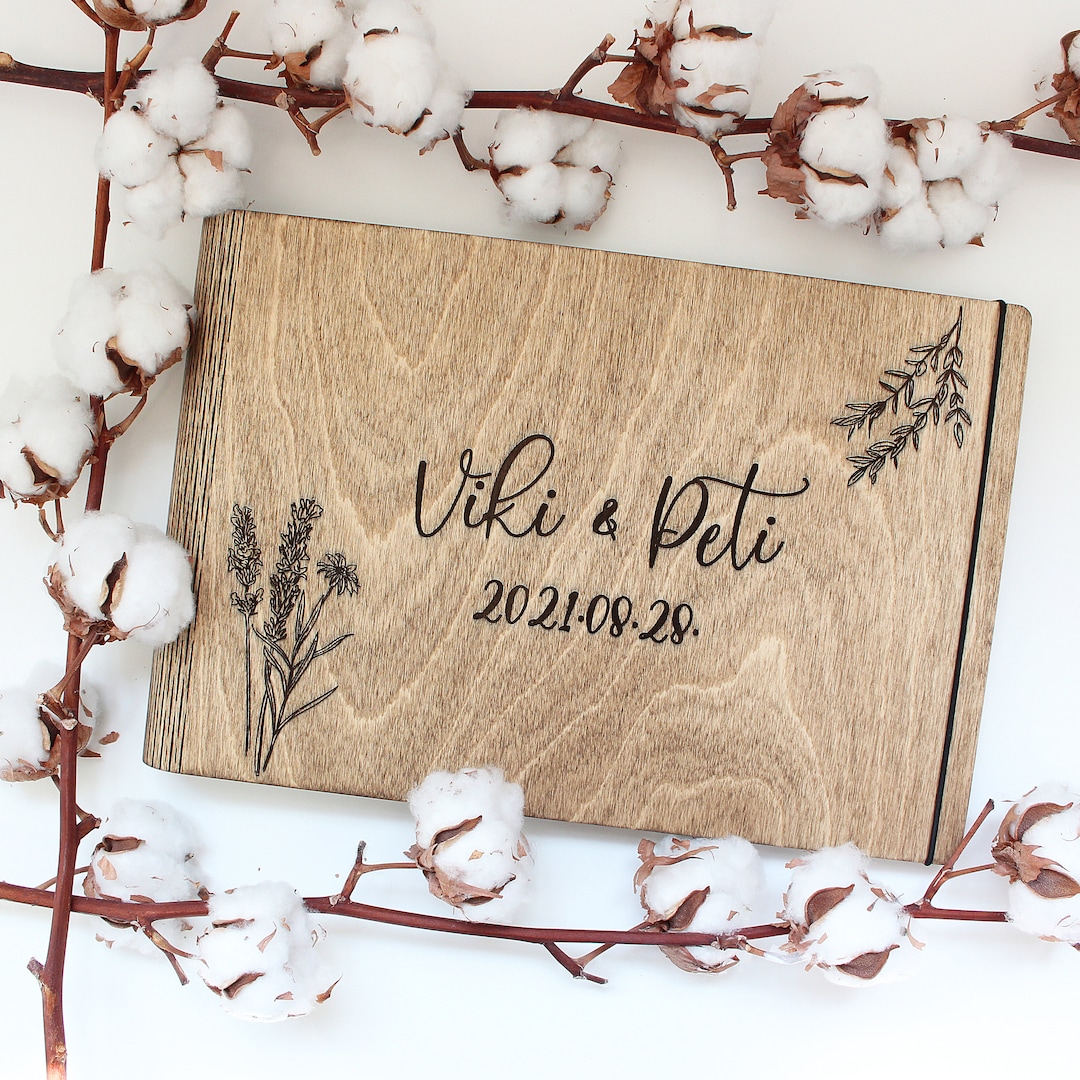 Wedding Guest Book Personalised Photo Albums Custom Guestbook Gift for ...