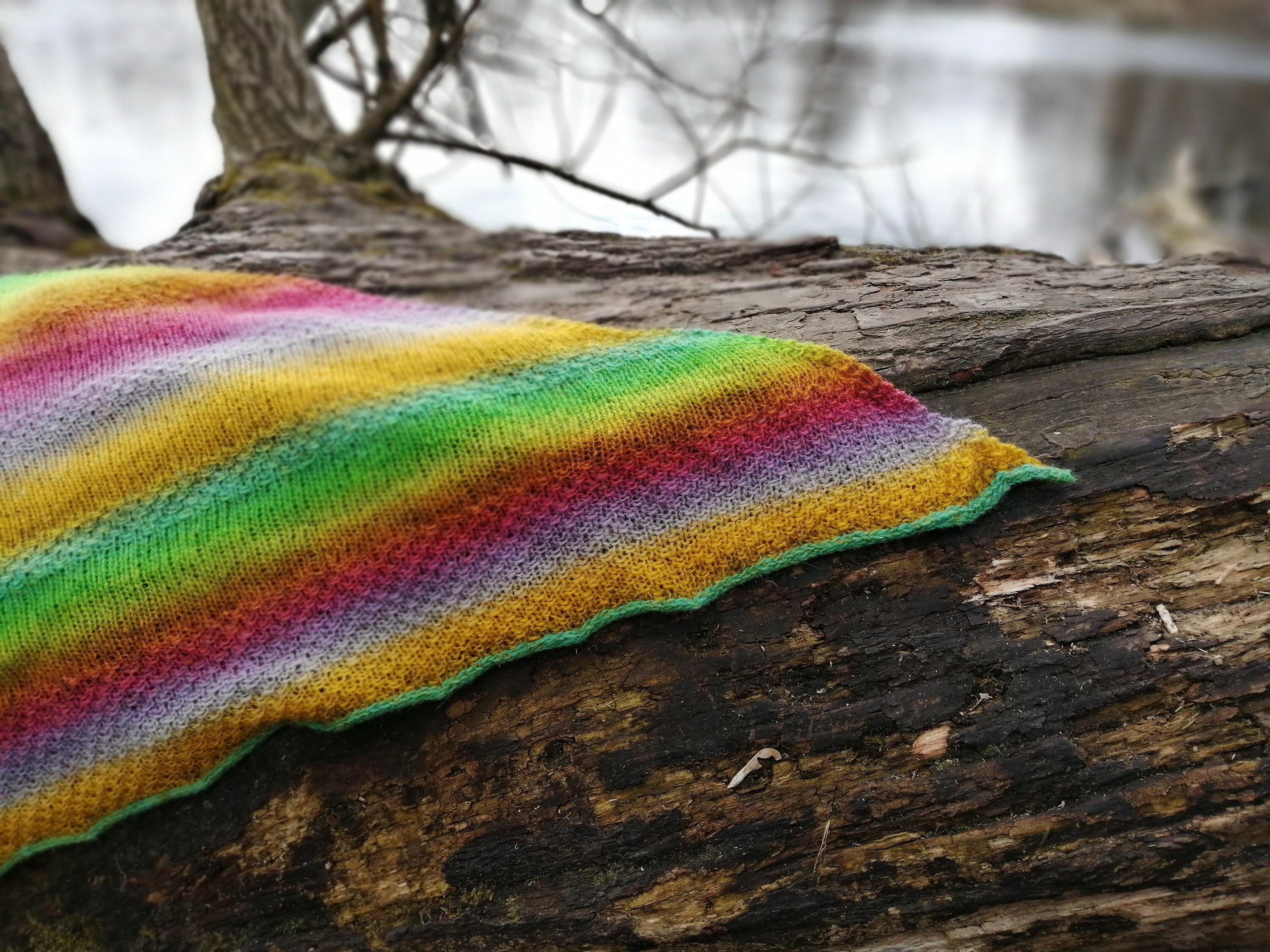 Knitted Triangle Winter Shawl, Natural Wool Wrap for Women - Etsy