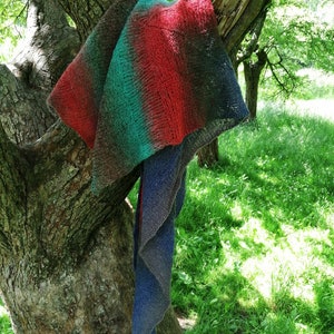 Handknitted Woolen Wrap, Winter Shawl for Women, Pure Wool Neckwarmer ...