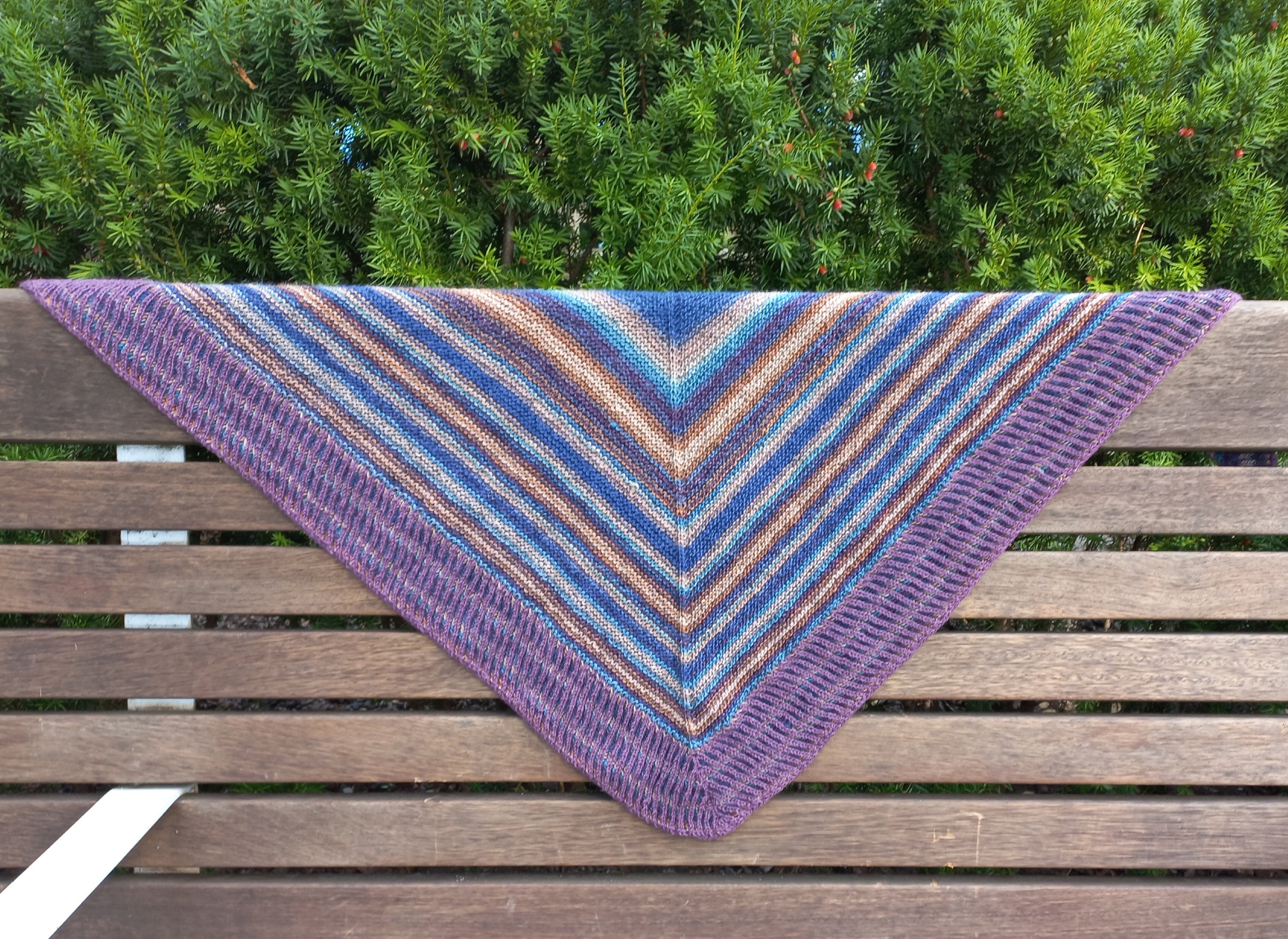 Autumn Forest Shawl, Knitted Triangle Wrap, Woollen Shawl for Women - Etsy