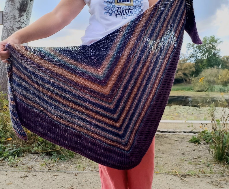 Autumn Forest Shawl, Knitted Triangle Wrap, Woollen Shawl for Women - Etsy