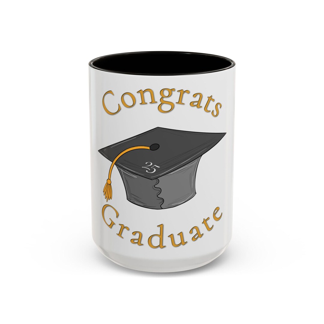 Congratulation Graduation Mug, Grad Gift, Colorful Coffee Cup, Student ...