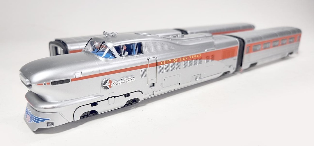 HO Scale Con-cor City of Las Vegas Union Pacific Aerotrain 4 Car Set ...
