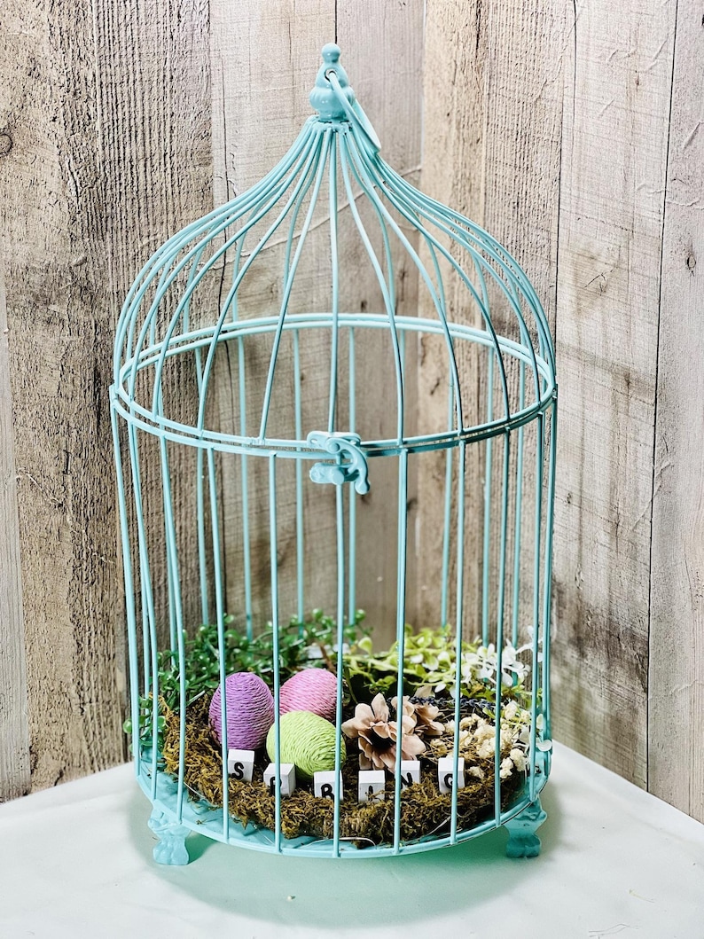 Repurposed Antique Bird Cage Spring Home Decor Prelit - Etsy Australia