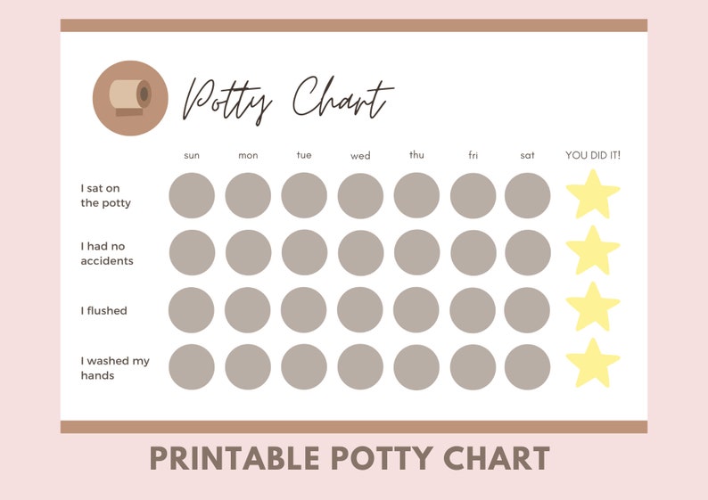 Potty Training Reward Chart - Etsy