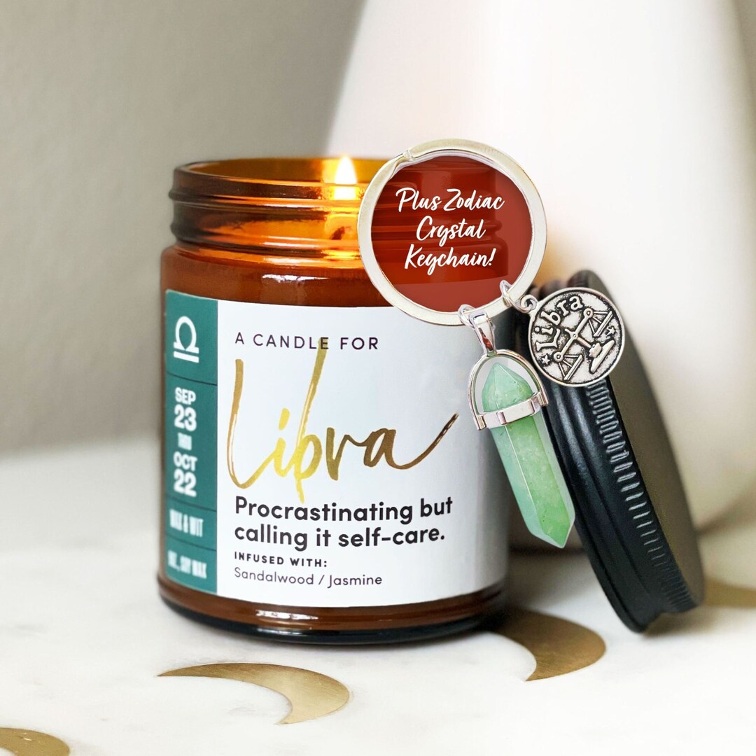 Candle Keychain Gift, Libra Candle, Astrology Candle, Zodiac Candle ...