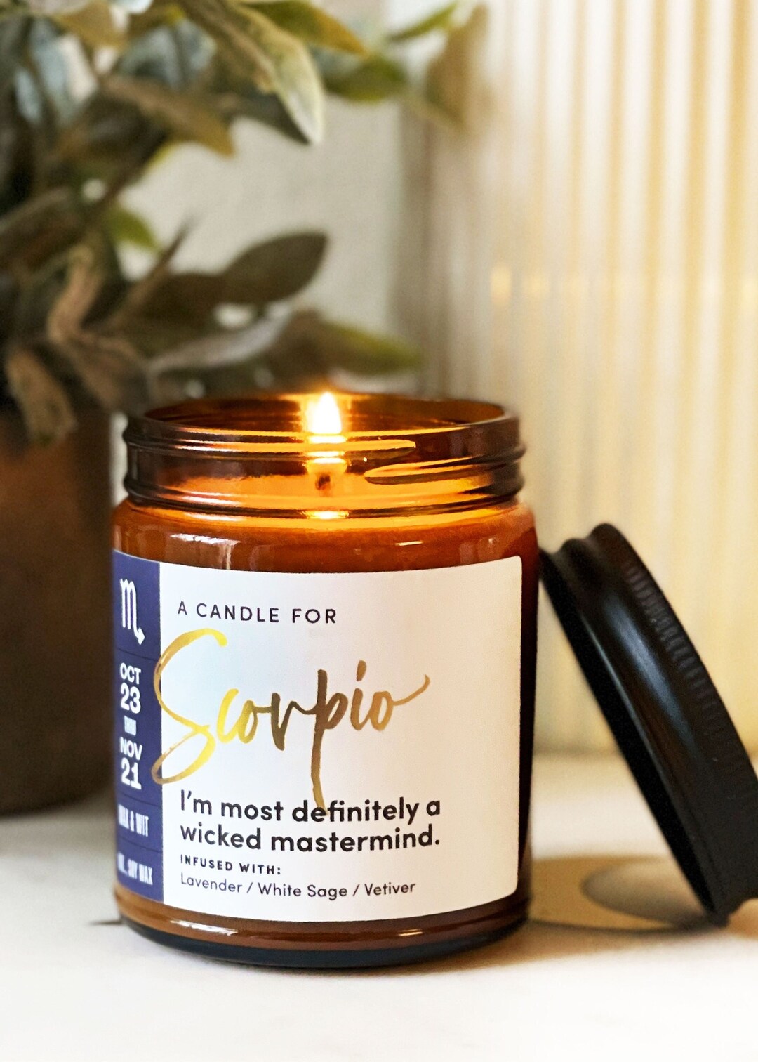 Scorpio Candle, Astrology Candle, Zodiac Candle, Scorpio Zodiac Gift - Etsy