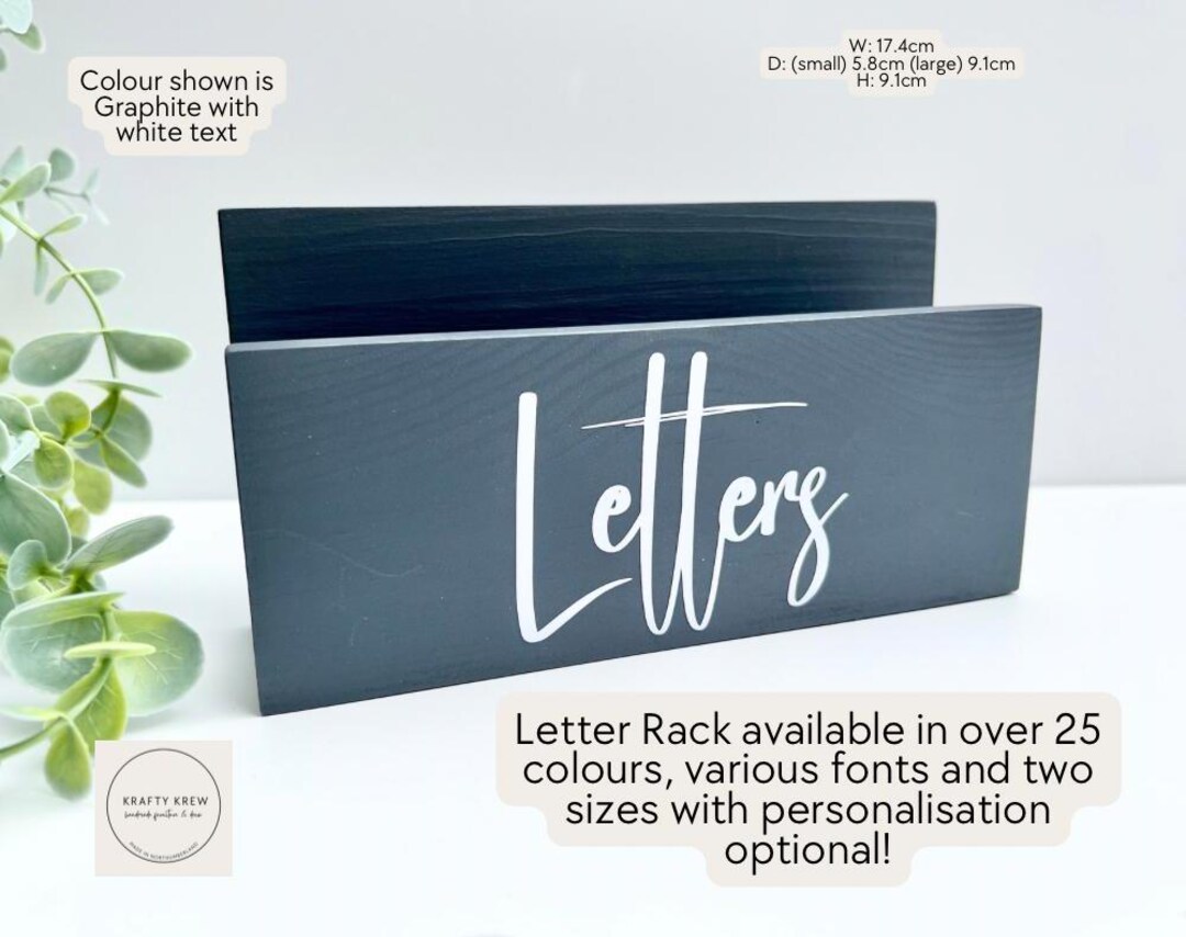 Mail Holder | Letter Rack | Minimalistic Letter Rack | Wood Letter Rack ...
