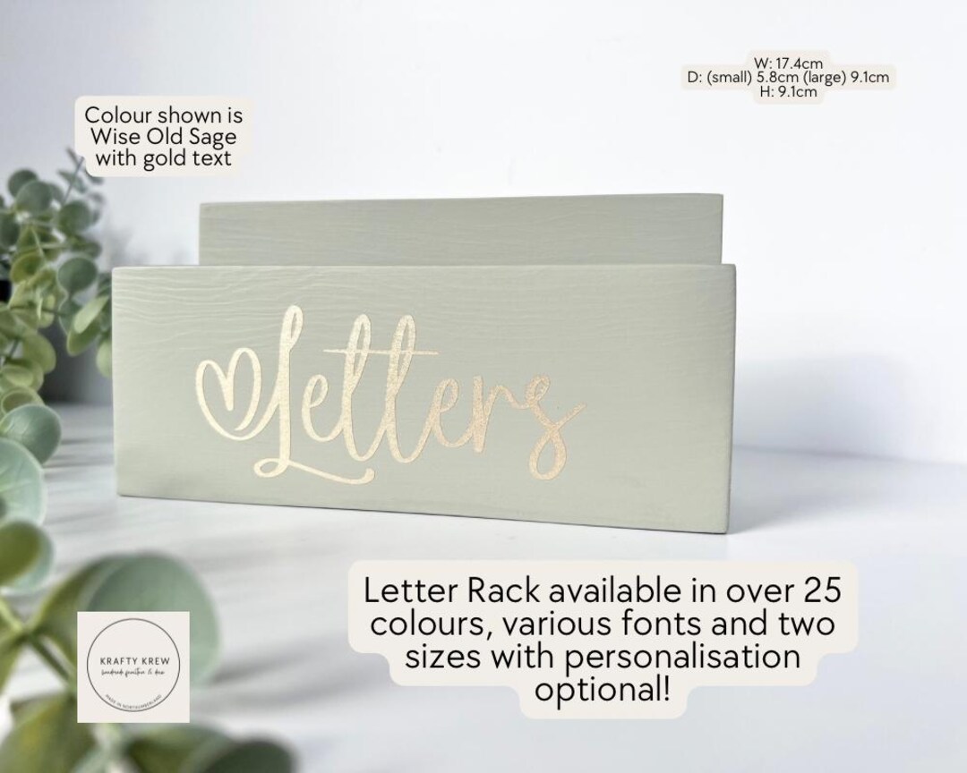 Minimalistic Letter Rack | Wood Letter Rack | Personalised Letter Rack ...