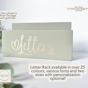 Minimalistic Letter Rack | Wood Letter Rack | Personalised Letter Rack ...