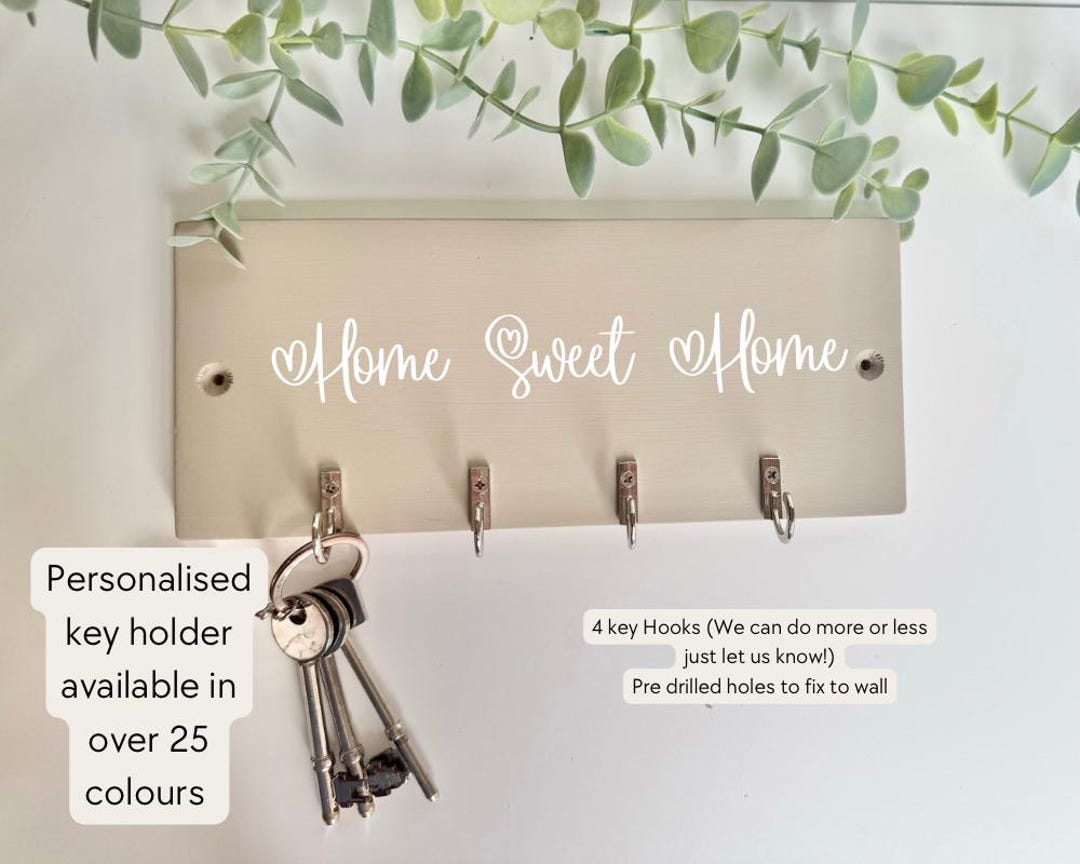 Key Hook Personalised Key Storage Wall Key Hook Hallway Decor Key ...