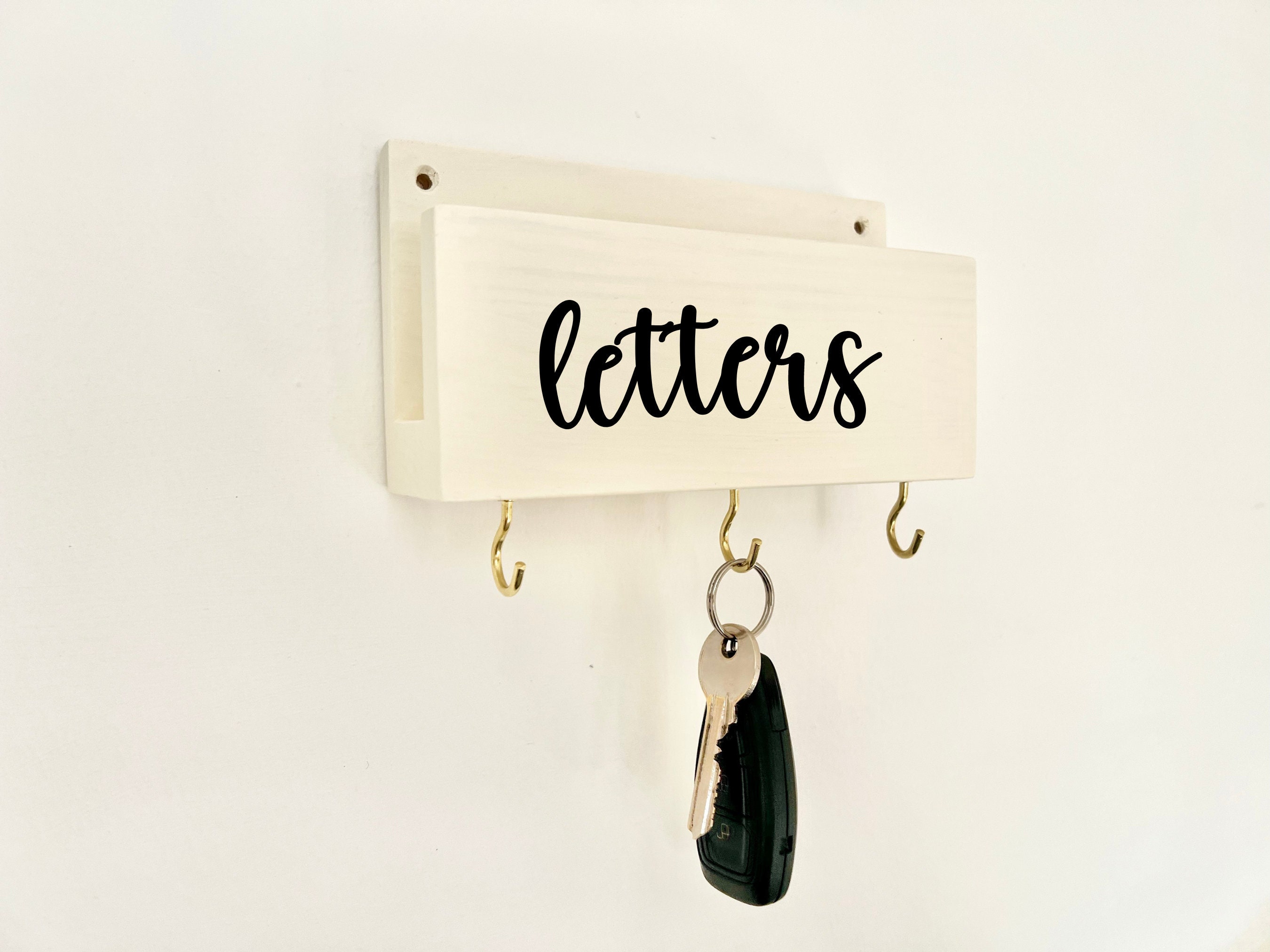 Key Hook Letter Rack Wood Letter Rack Personalised Letter - Etsy UK