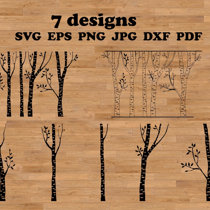 Birch Tree Forest Art - Etsy UK