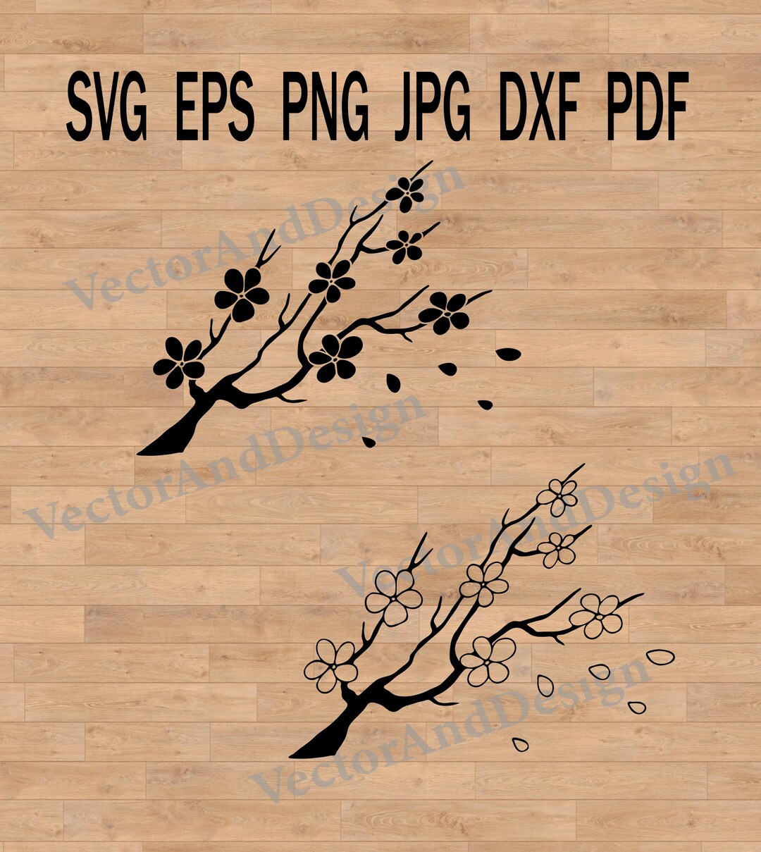 Sakura Svg File, Spring Flowers SVG, Tree Flowers Png, Cherry Flower ...