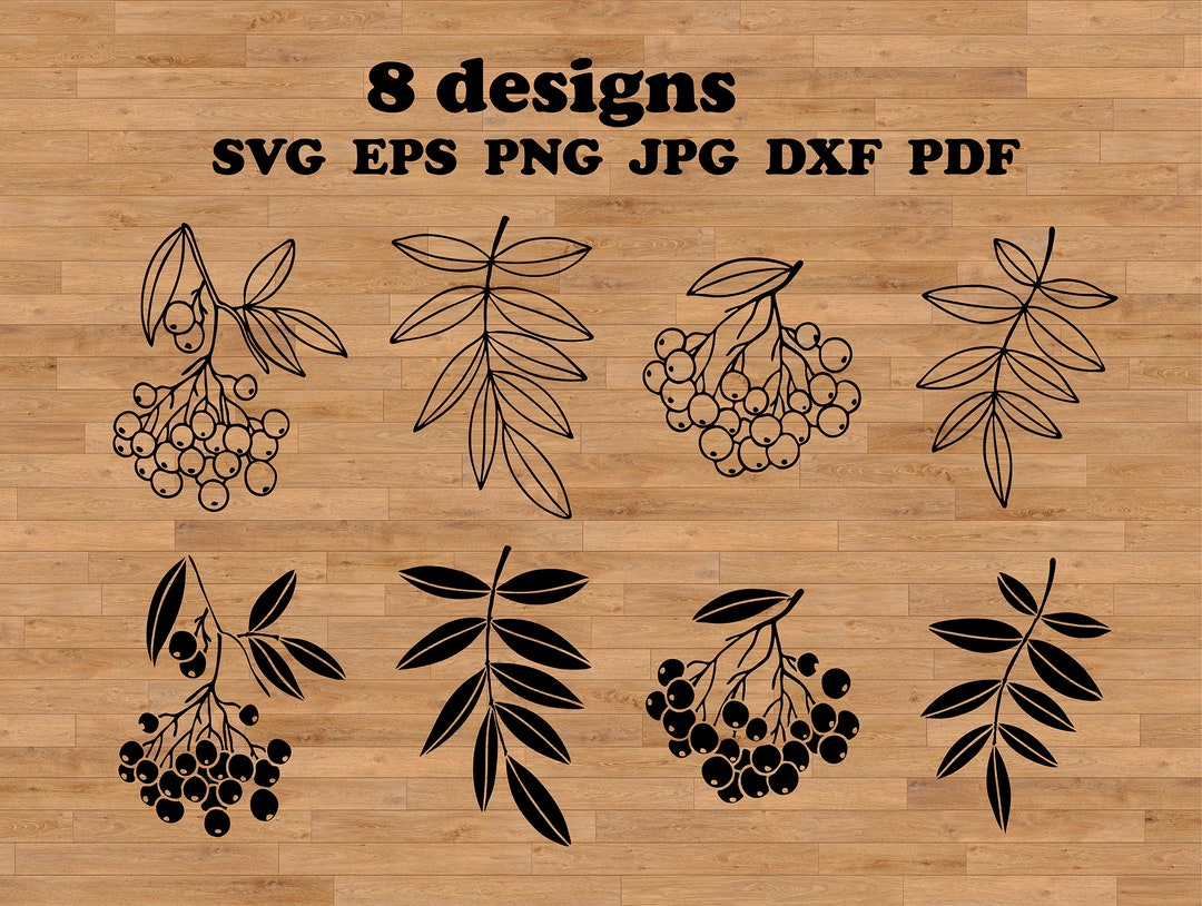 Rowan Svg, Berries Silhouette, Berries Template, Berries Svg, Tree ...
