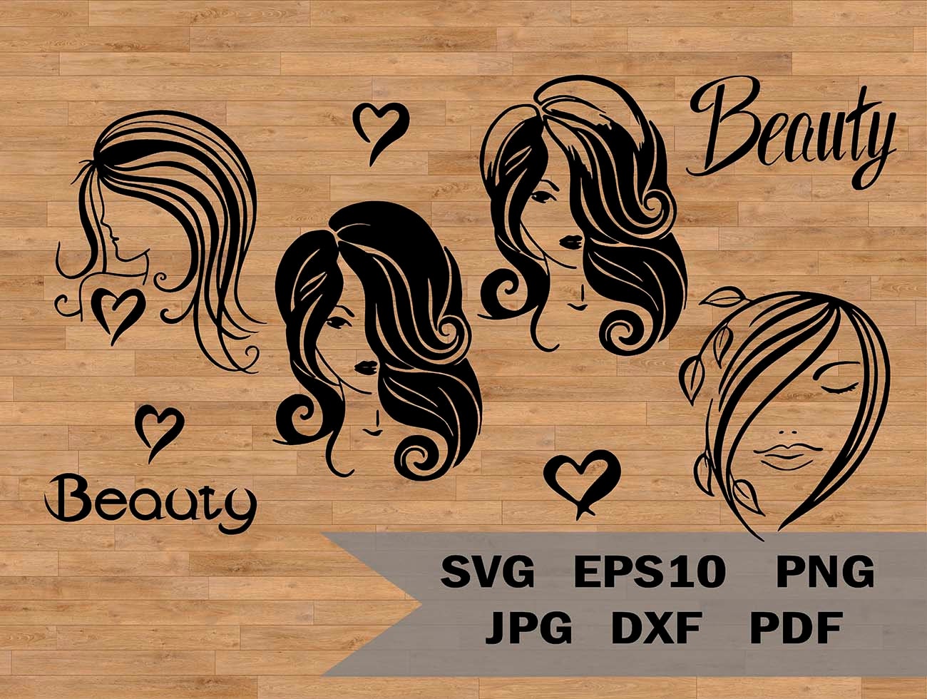 Beauty Salon Svg Template Hair Salon Stylist Fashion Girl - Etsy